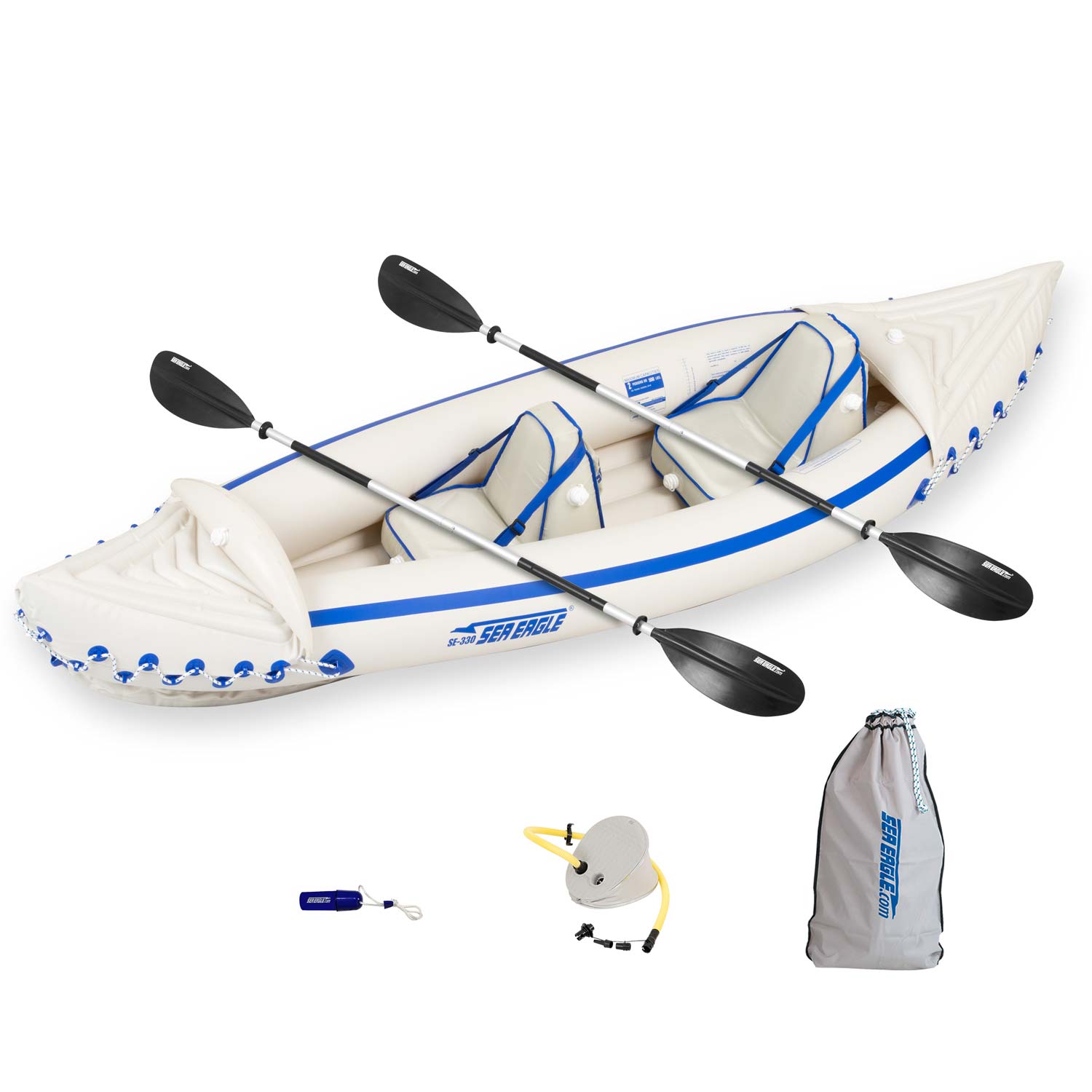Sea Eagle Sport SE330 Inflatable Kayak Pro Tandem Package