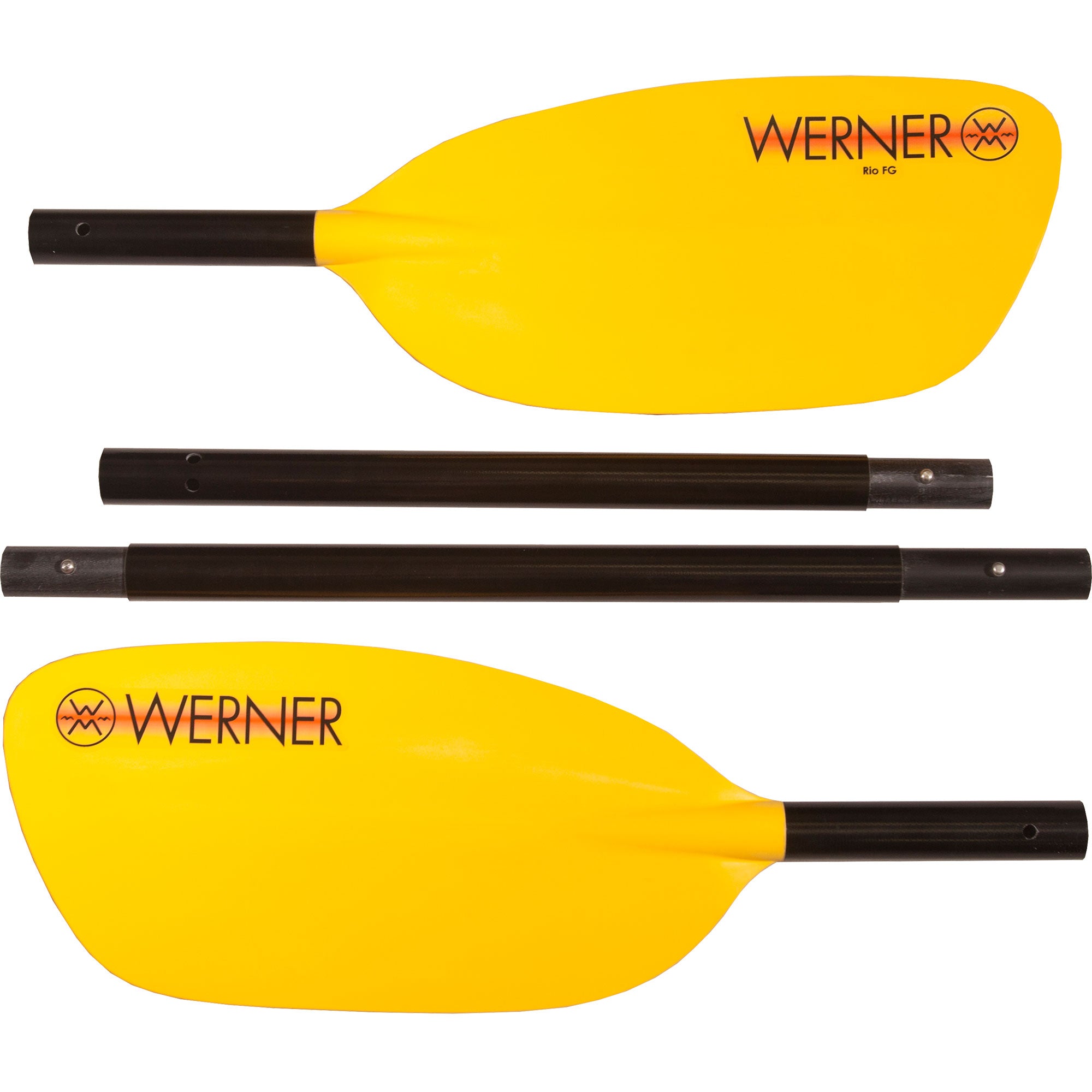 Werner Rio 4-Piece Fiberglass-Reinforced Breakdown Whitewater Kayak Pa