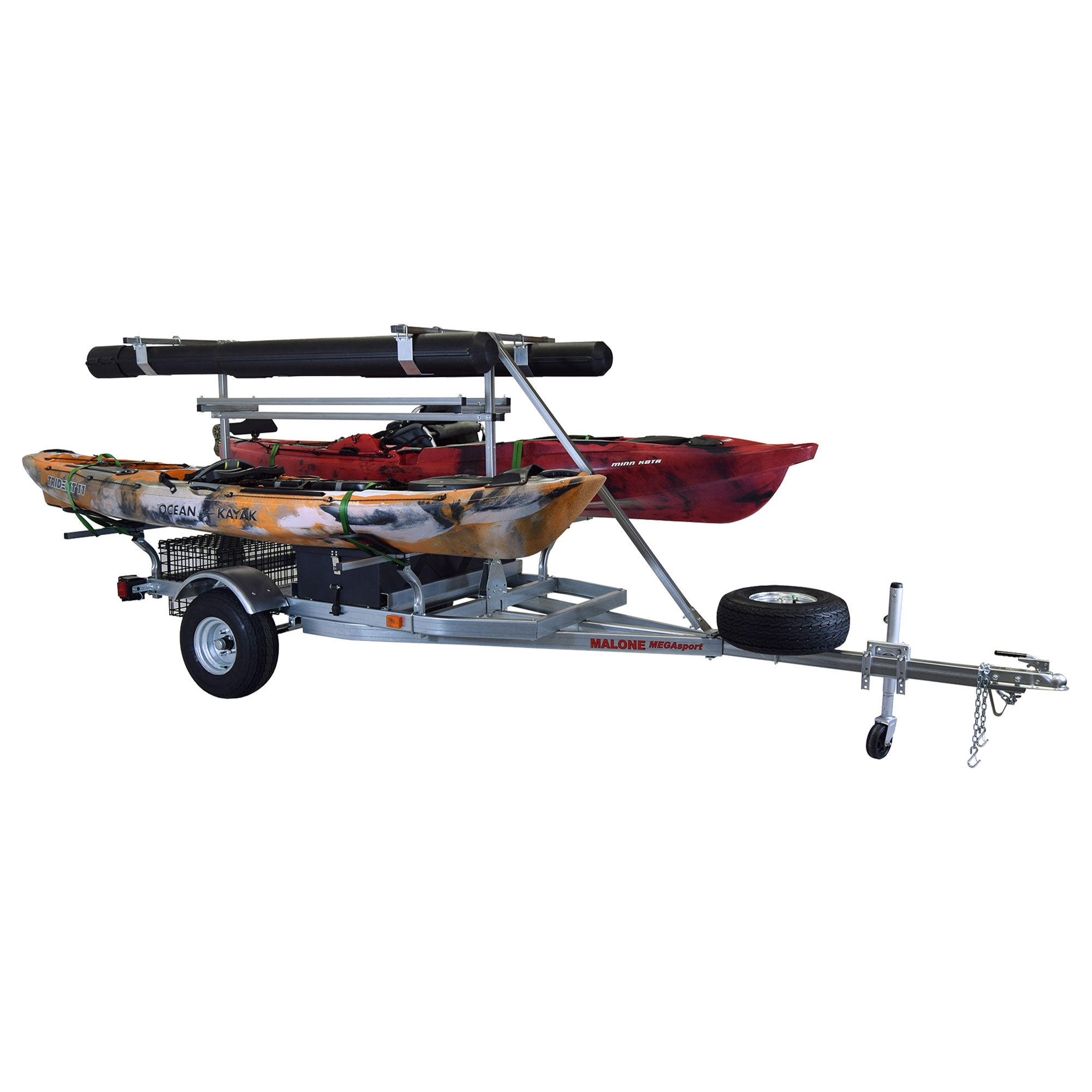 Malone MegaSport 2-Boat MegaWing Ultimate Angler Trailer Package (Clos