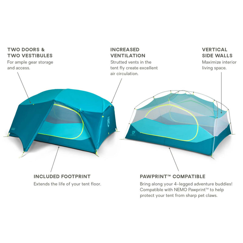 Nemo Aurora 3 Person Camping Tent With Footprint (Closeout) – Outdoorplay
